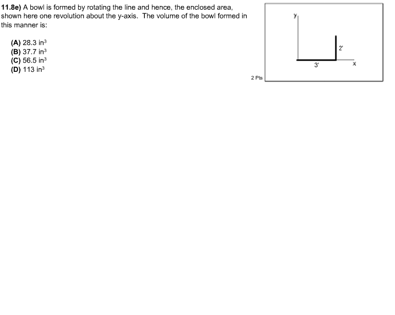 Solved A bowl is formed by rotating the line and hence, the | Chegg.com