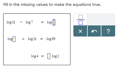 Solved Fill in the missing values to make the equations | Chegg.com