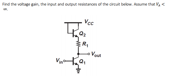 Solved Find the voltage gain, the input and output | Chegg.com