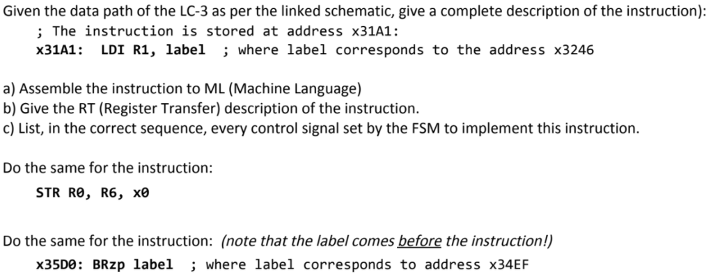 Given the data path of the LC-3 as per the linked | Chegg.com