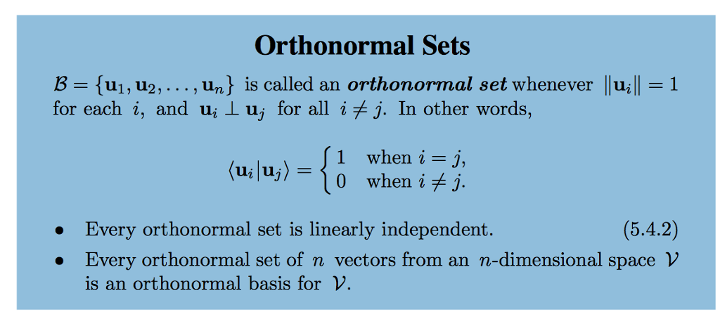 Solved B {u 1 U 2 U N} Is Called An Orthonormal Set