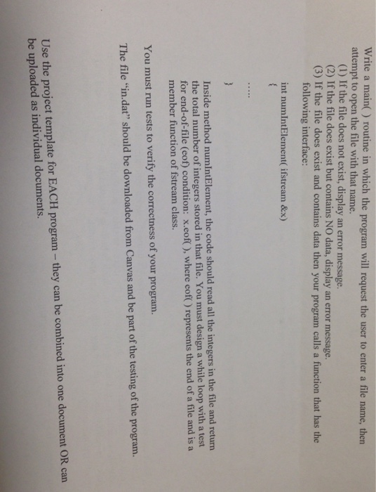 Solved Write a main( ) routine in which the program will | Chegg.com