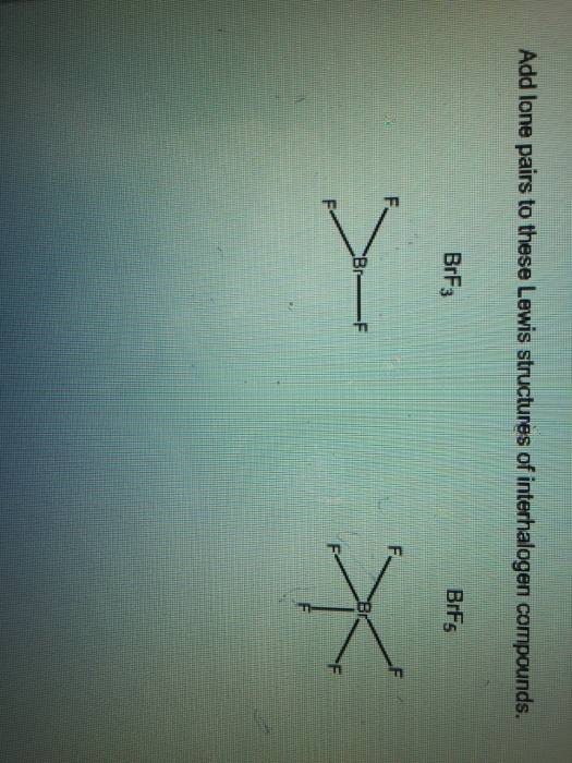 Solved Add lone pairs to these Lewis structures of | Chegg.com