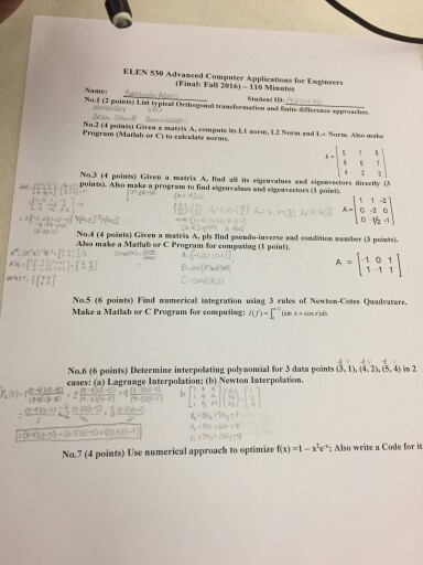 List typical Orthogonal transformation and the finite | Chegg.com