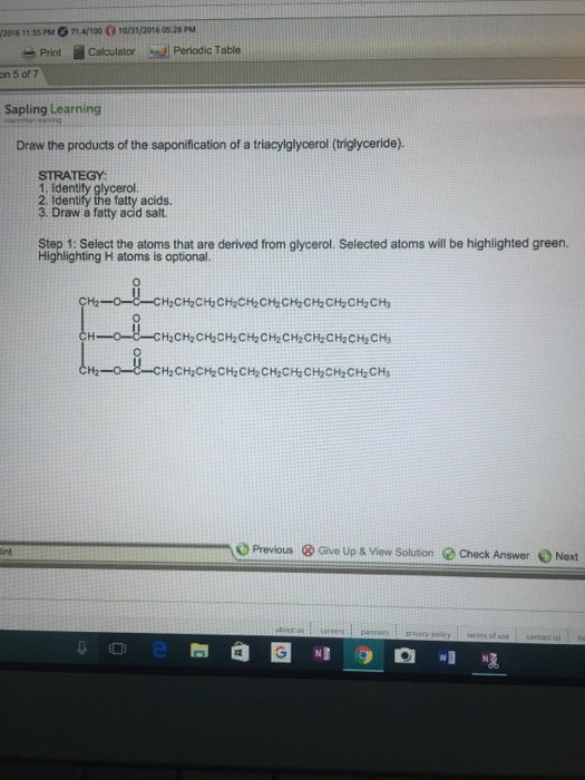 Solved Draw the products of the saponification of a | Chegg.com