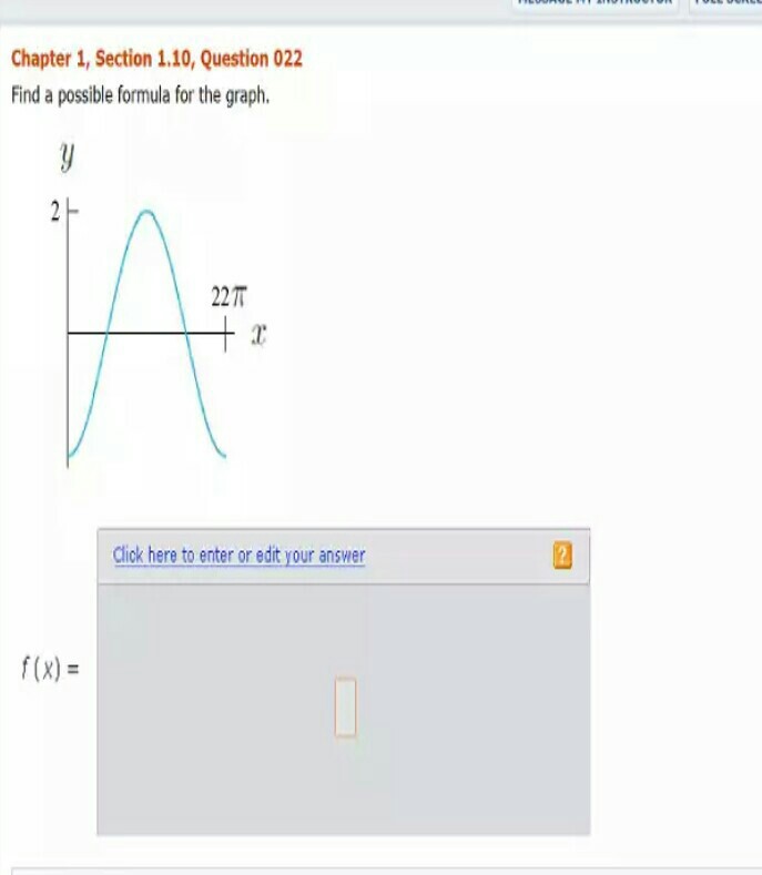 Solved Find a possible formula for the graph. f(x) = | Chegg.com