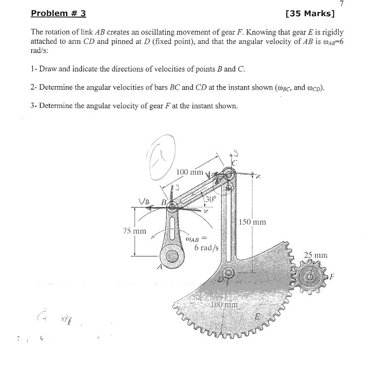 Solved The rotation of link AB creates an oscillating | Chegg.com