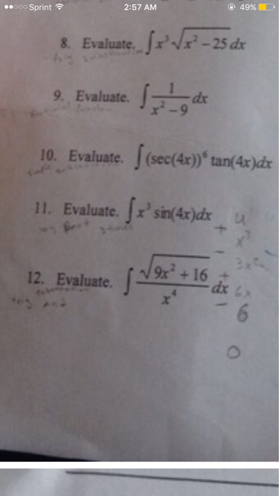 Solved Evaluate. Integral x^3 squareroot x^2 - 25 dx | Chegg.com