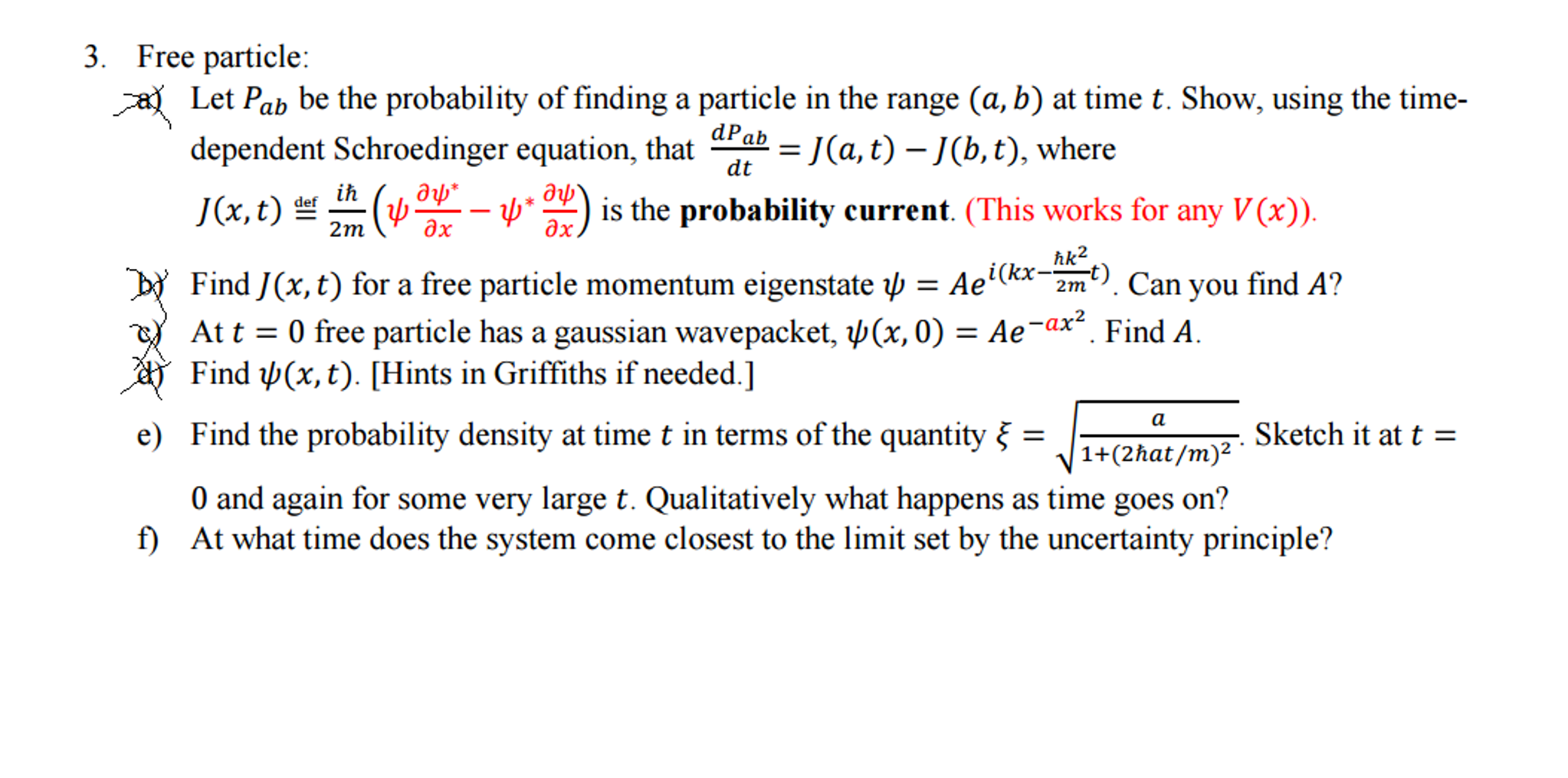 Let P_ab be the probability of finding a particle in | Chegg.com