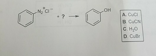 Solved A. CuCl B. CuCN C. Kl D. CuBr | Chegg.com