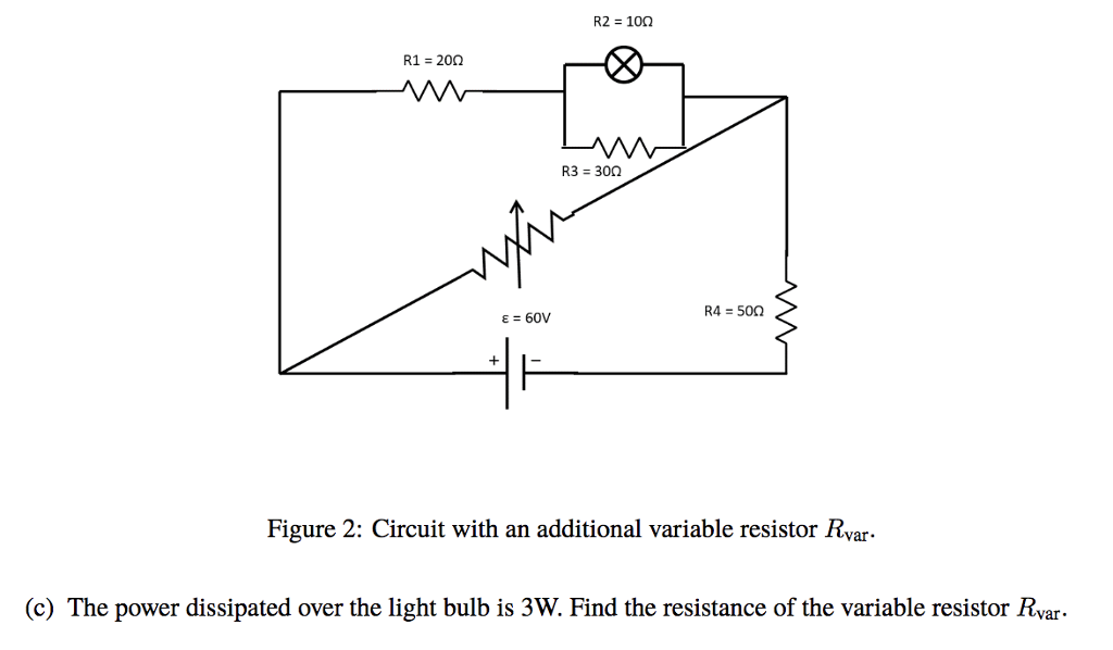 Solved R2 = 10Ω R3 = 30Ω R4 = 50Ω ε=60V Figure 2: Circuit | Chegg.com
