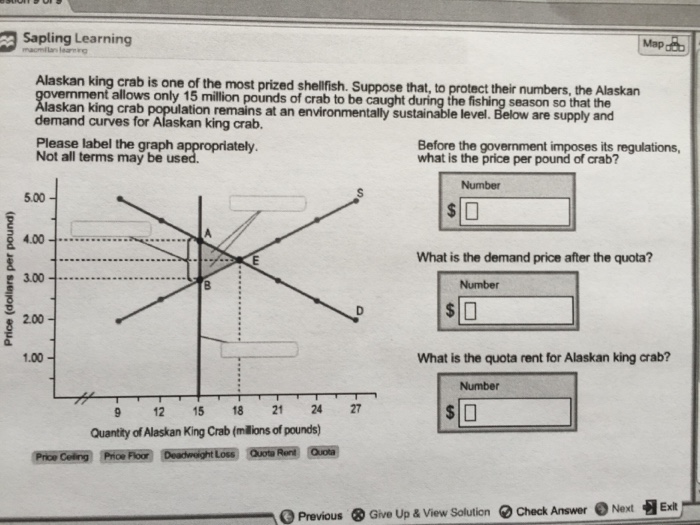 Solved Alaskan king crab is one of the most prized | Chegg.com