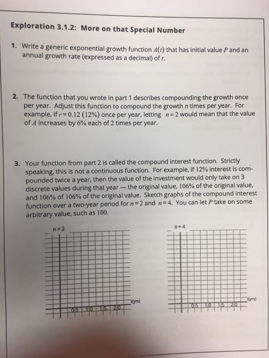 Solved Write a generic exponential growth function A(t) that | Chegg.com