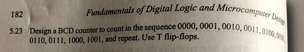 Solved Microcomputer Desi 182 Fundamentals of Digital Logic | Chegg.com