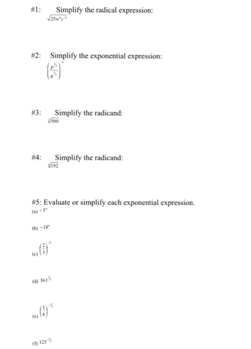 Solved Simplify the radical expression: Simplify the | Chegg.com