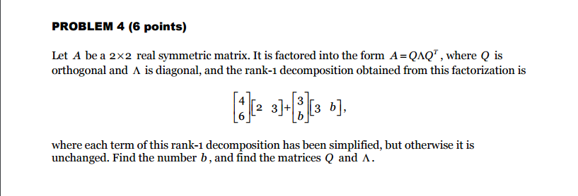 Solved Let A be a 2 x 2 real symmetric matrix. It is | Chegg.com