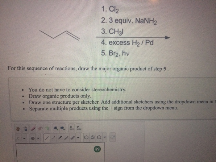 Solved For this sequence of reactions, draw the major | Chegg.com