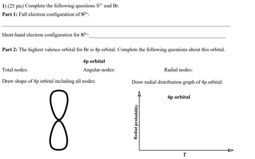 Solved )25 pa) Complete t Part 1: Full electron | Chegg.com