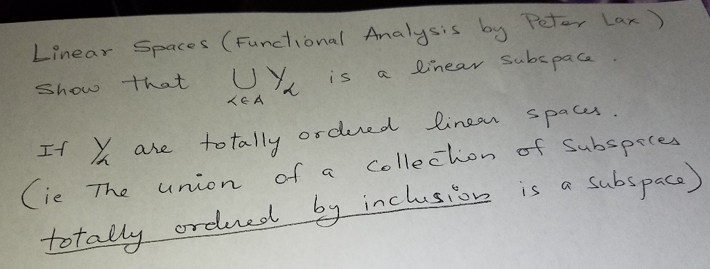 Solved Linear Spaces (Functional Analysis by Peter Lax) Show | Chegg.com