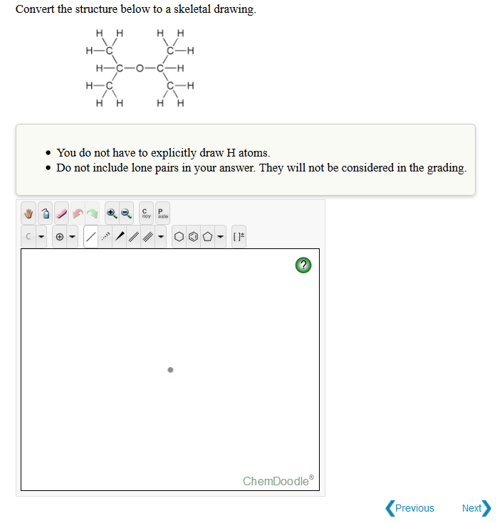 Solved Convert the structure below to a skeletal drawing. | Chegg.com