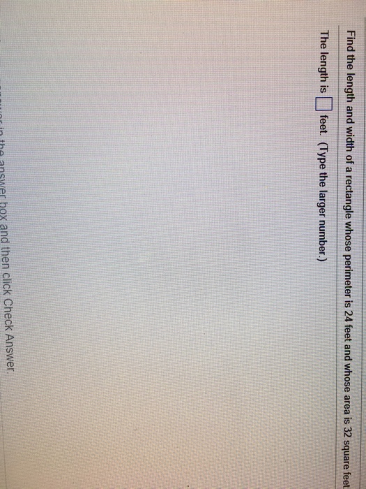 Solved Find the length and width of a rectangle whose | Chegg.com