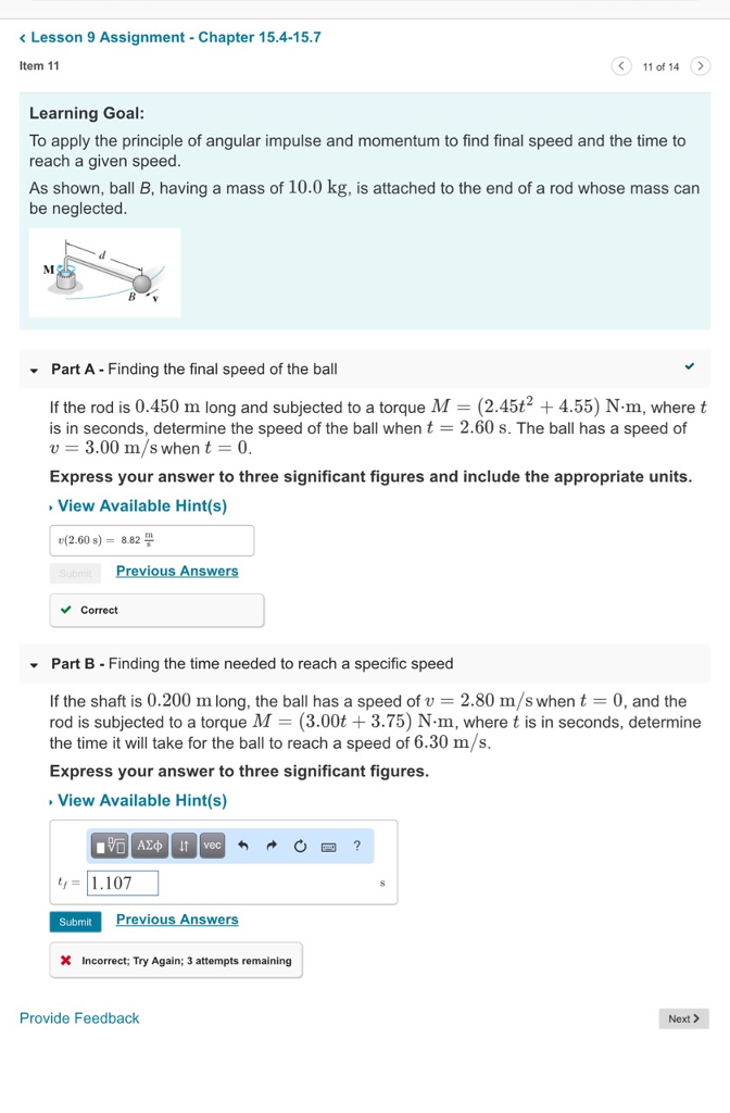 Solved Learning Goal To apply the principle of angular | Chegg.com