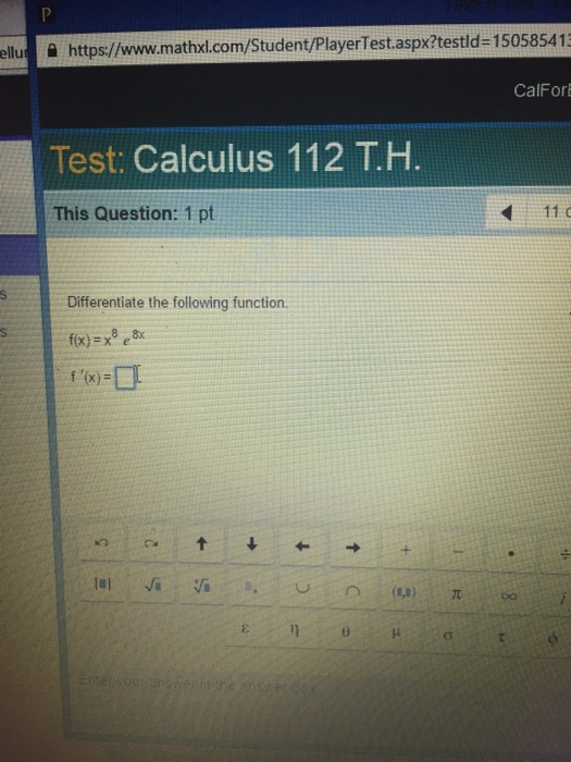 Solved Differentiate the following function. f(x) = x^8 | Chegg.com