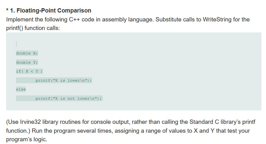 Solved This problem is from the textbook Assembly Language | Chegg.com