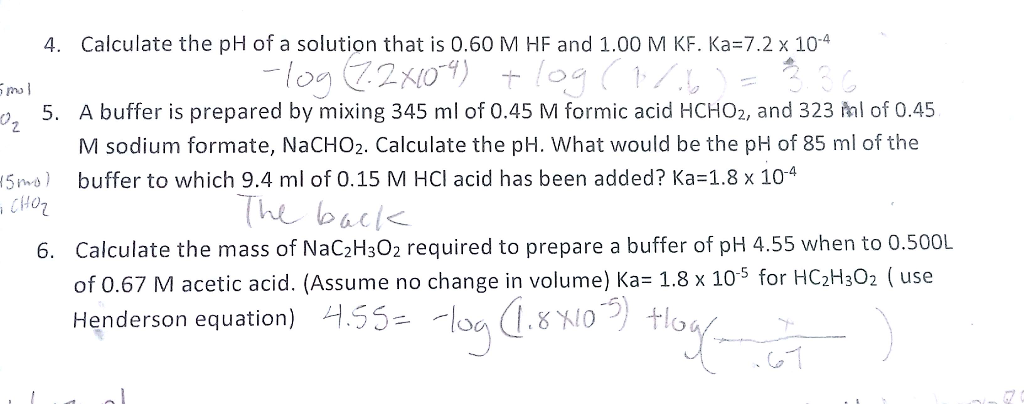Solved Calculate the pH of a solution that is 0.60 M HF and | Chegg.com