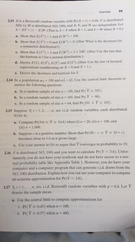 Solved Exercises59 213 X Is A Bernoulli Random Variable 