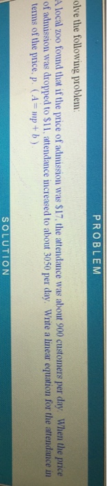 Solved Solve the following problem: A local zoo found that | Chegg.com