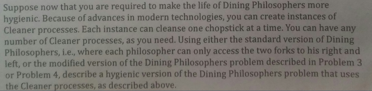 Consider a version of the Dining Philosophers problem | Chegg.com