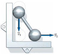 Solved A dumbbell consisting of two balls of mass m | Chegg.com