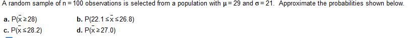 Solved A random sample of n = 100 observations is selected | Chegg.com