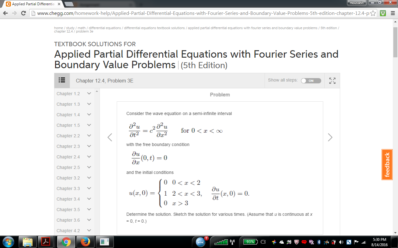Solved Consider the wave equation on a semi-infinite | Chegg.com