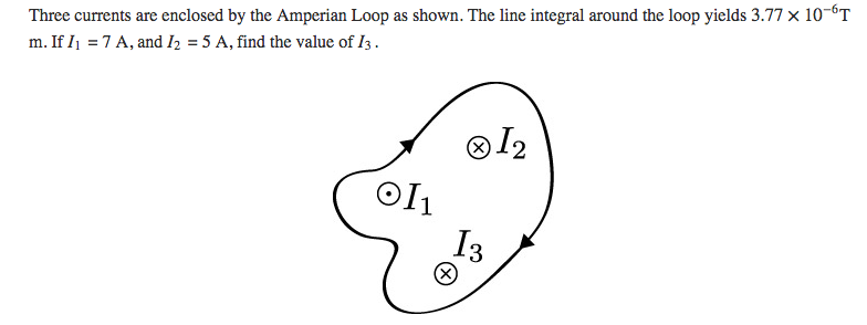 Solved Three currents are enclosed by the Amperian Loop as | Chegg.com