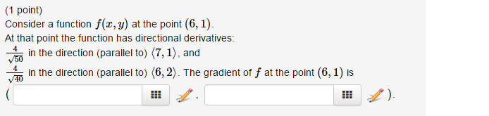 Solved Consider a function f(x, y) at the point (6, 1). At | Chegg.com