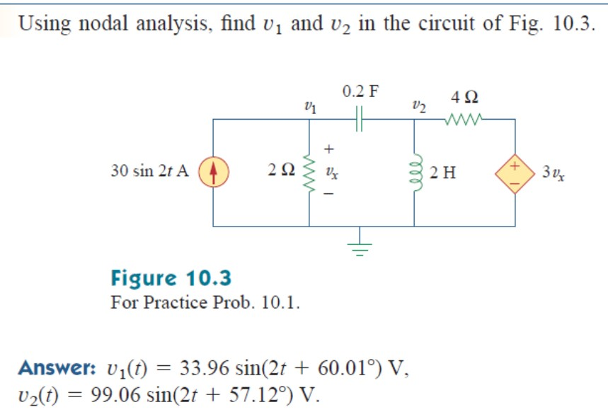 Solved Using Nodal Analysis Find V1 And V2 In The Circuit Chegg