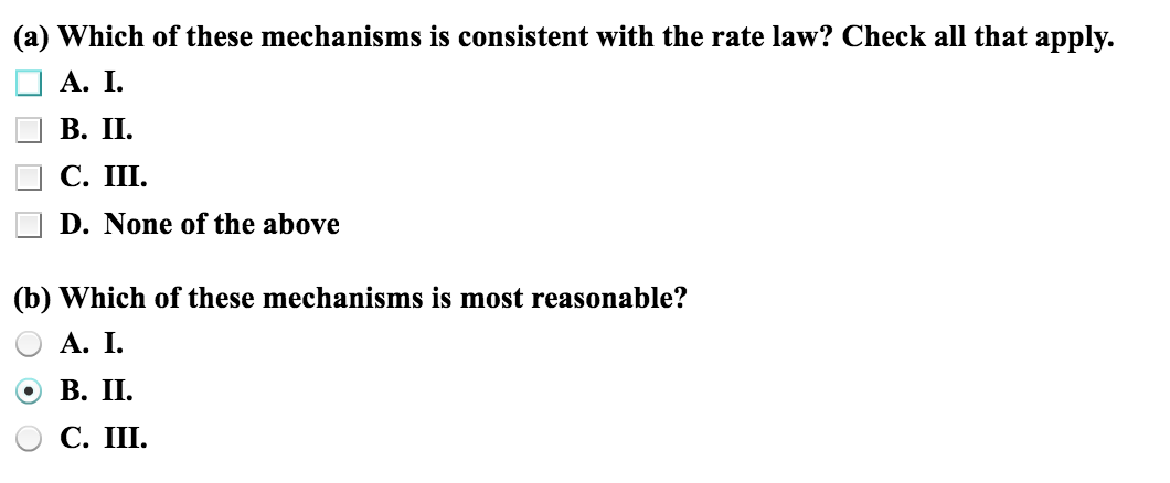 Solved Reaction Mechanism to Match Rate Law | Chegg.com