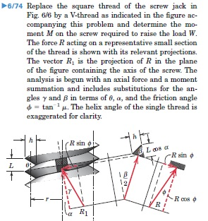Solved Replace the square thread of the screw jack in Fig. | Chegg.com