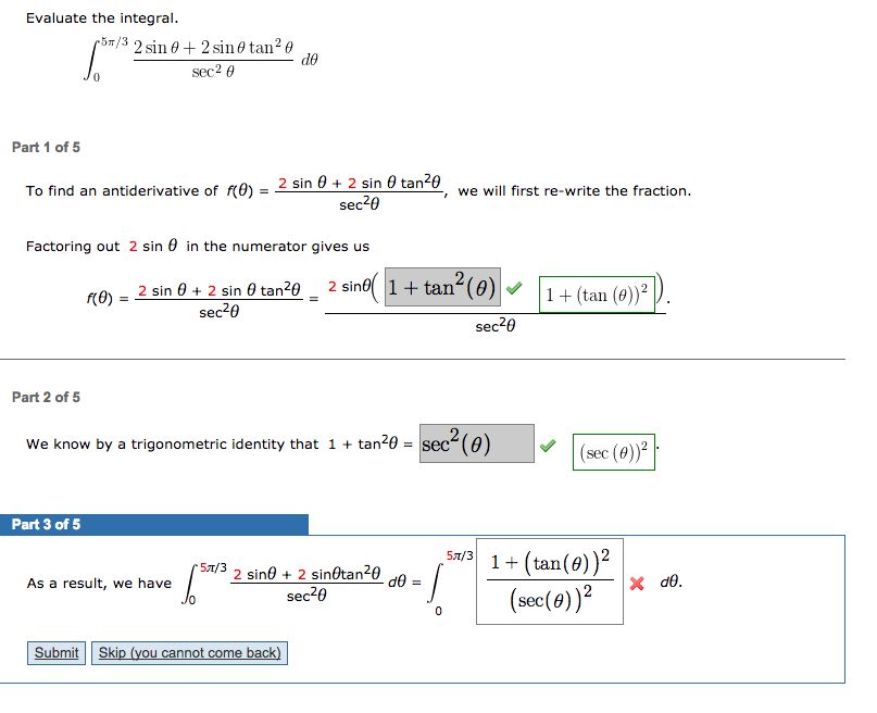 Solved Evaluate the integral. integral^5pi/3_0 2 sin theta | Chegg.com