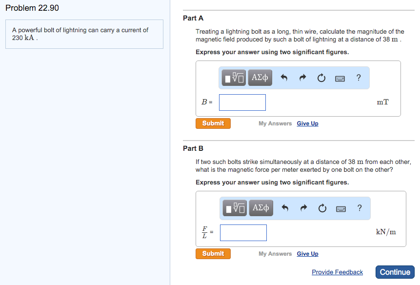 Solved A powerful bolt of lightning can carry a current of | Chegg.com