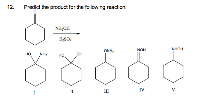Solved 12. Predict the product for the following reaction. | Chegg.com