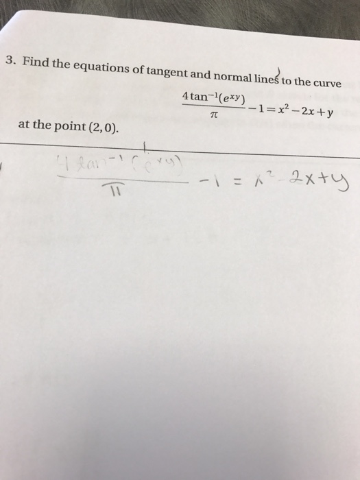 Solved Find the equations of tangent and normal lines to the | Chegg.com