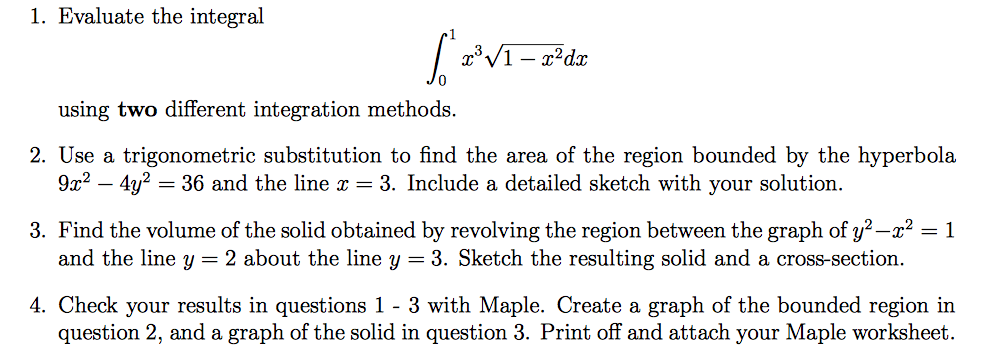 Solved Evaluate The Integral Integral01 X3 Squareroot 1 6228
