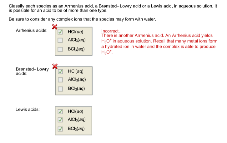 Solved Classify each species as an Arrhenius acid, a | Chegg.com