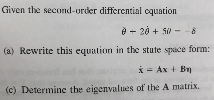 Solved Given the second-order differential equation theta.. | Chegg.com
