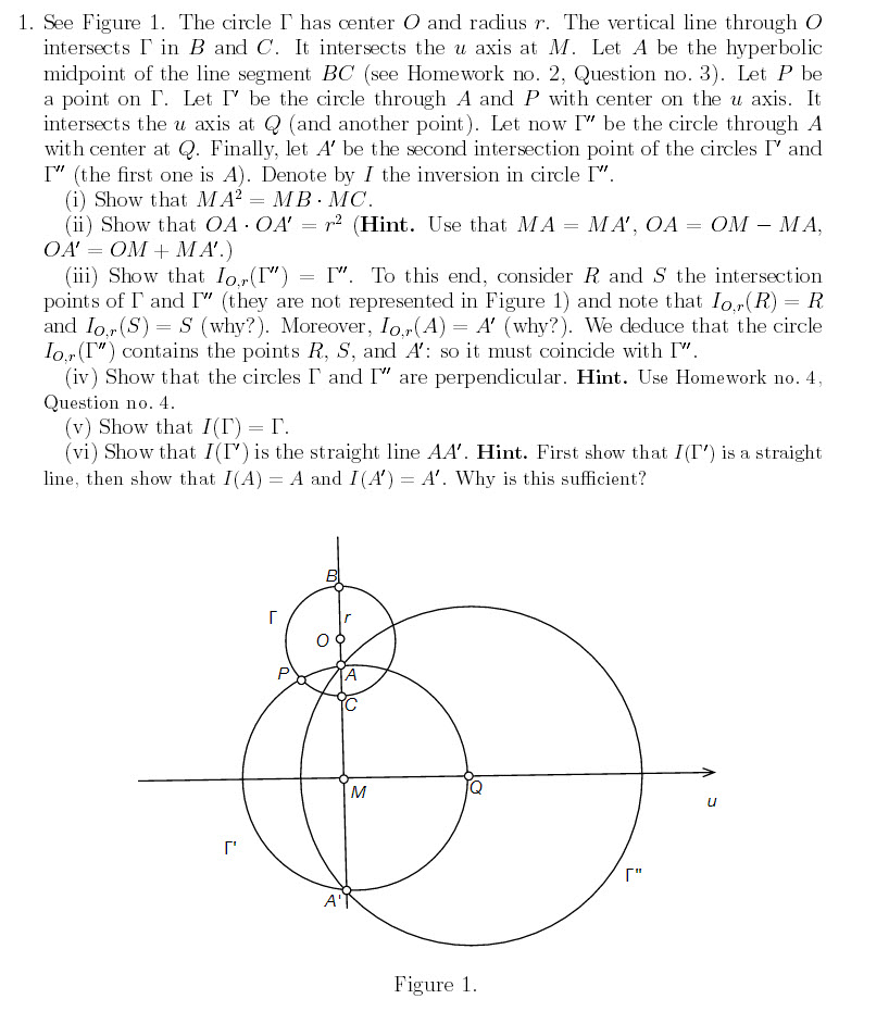 See Figure 1. The circle Gamma has center O and | Chegg.com