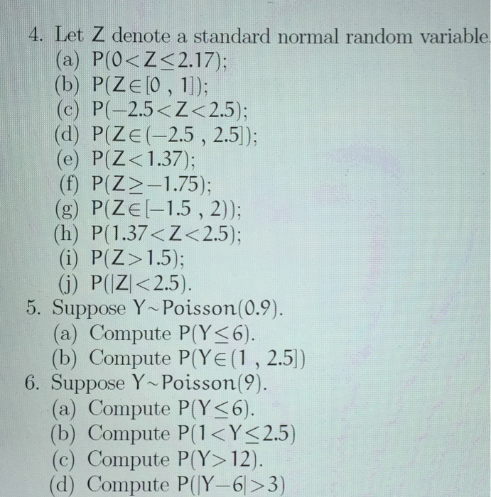 Solved Let Z denote a standard normal random variable. P(o | Chegg.com