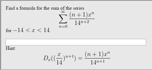 Solved Find a formula of the sum of the series | Chegg.com